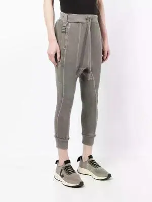 Boris Bidjan Saberi Cropped Drop-crotch Track Pants