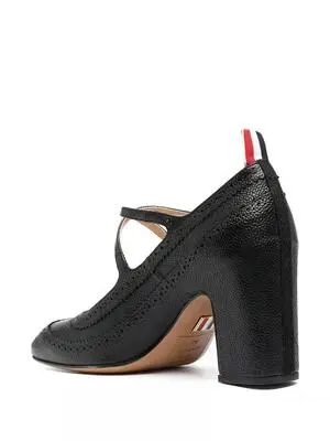 Thom Browne Pebble Grain Criss-cross Heeled Shoes