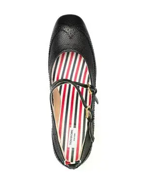 Thom Browne Pebble Grain Criss-cross Heeled Shoes