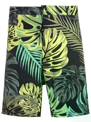 AMIR SLAMA Leaf-print Swim Shorts