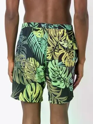 AMIR SLAMA Leaf-print Swim Shorts
