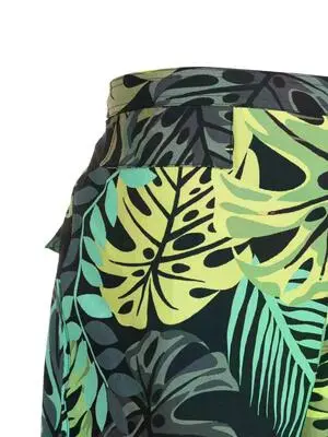 AMIR SLAMA Leaf-print Swim Shorts