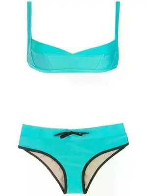 AMIR SLAMA Cut-out Bikini Set - Blue