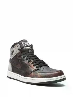 JORDAN Air 1 Retro High Og Sneakers - Black