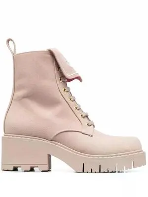 CHIARA FERRAGNI Eyelike-embroidered Denim Boots