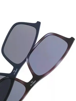 Emporio Armani Rectangle-frame Glasses - Blue