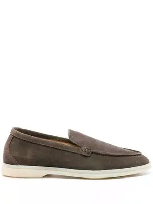 SCAROSSO Ludovica Suede Loafers - Neutrals