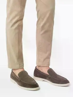 SCAROSSO Ludovica Suede Loafers - Neutrals