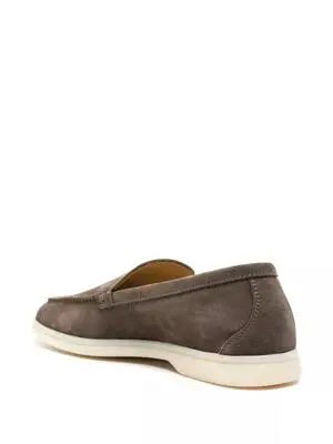 SCAROSSO Ludovica Suede Loafers - Neutrals