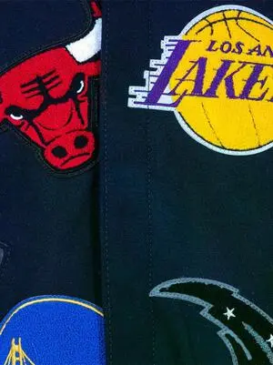 JEFF HAMILTON Nba Collage Wool Jacket - Blue