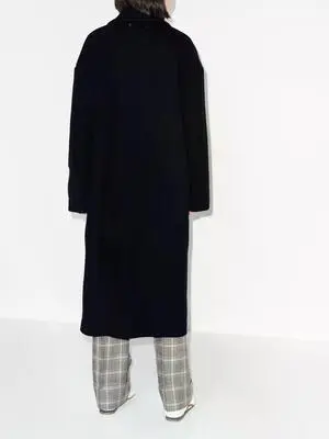 GOLDEN GOOSE Single-breasted Coat With Logo Patch