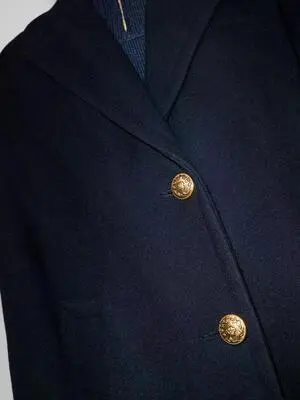 GOLDEN GOOSE Single-breasted Coat With Logo Patch