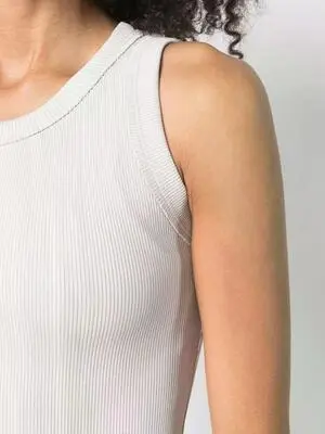STYLAND Ribbed Slim-cut Vest - Grey