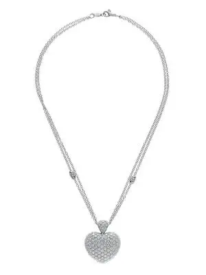 LEO PIZZO 18kt White Gold Diamond Amore Necklace