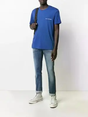 DONDUP Whiskered-thigh Bleach-wash Jeans - Blue