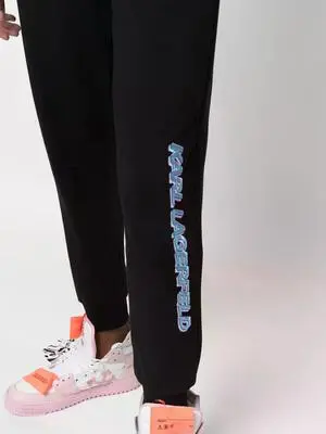Karl Lagerfeld Organic Cotton Logo Print Track Pants