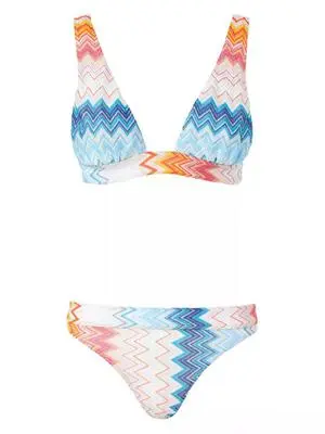 Missoni Zigzag-knit Bikini Set - White