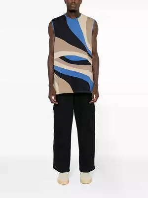 AMIR SLAMA Colour-block Panelled Tank Top