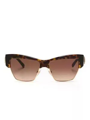Dolce & Gabbana Logo-plaque Cat-eye Sunglasses - Brown