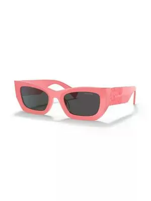Miu Miu Miu Glimpse Rectangle-frame Sunglasses - Pink