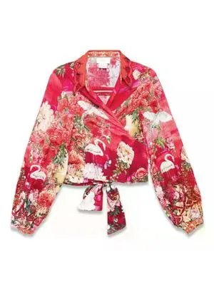 Camilla Cropped Wrap Shirt