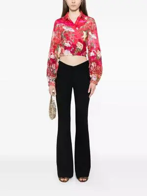 Camilla Cropped Wrap Shirt