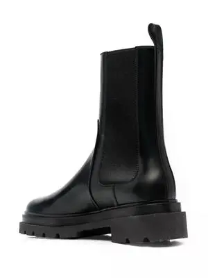 Santoni Elasticated Side-panel Chelsea Boots - Black