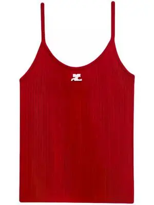 COURREGES Reedition Ribbed Tank Top - Red