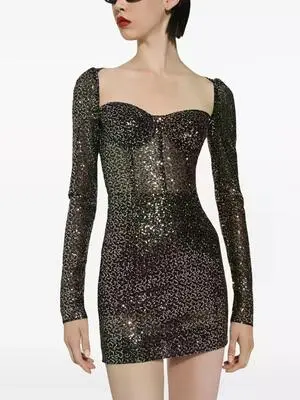 Dolce & Gabbana Sequin-embellished Bustier Mini Dress