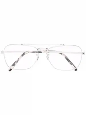 Ray-ban Tortoiseshell Effect Tip Glasses - Silver