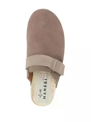 Manebí Suede Round-toe Mules - Brown
