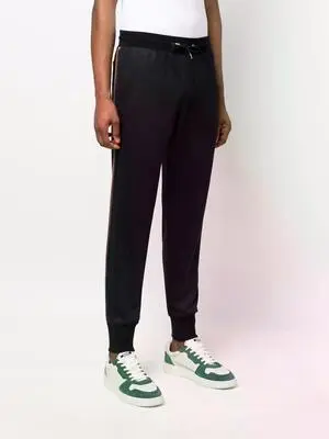 Paul Smith Side-stripe Tapered Track Pants - Blue