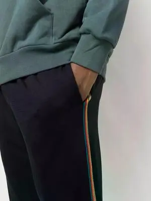Paul Smith Side-stripe Tapered Track Pants - Blue