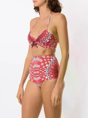 AMIR SLAMA Geometric Print Bikini Set
