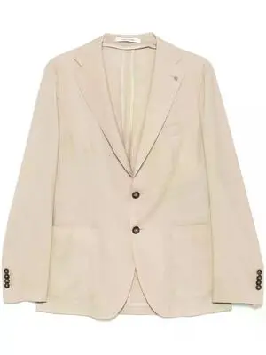 Tagliatore Single-breasted Patch-pocket Jacket - Neutrals