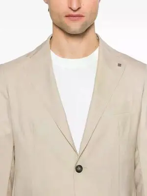 Tagliatore Single-breasted Patch-pocket Jacket - Neutrals