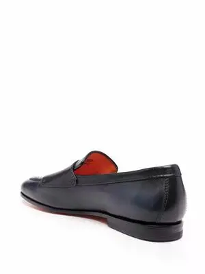 Santoni Side Buckle Monk Strap Shoes - Blue