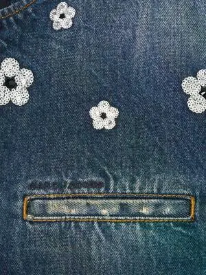 Marc Jacobs Sequin Daisy Cropped Jacket
