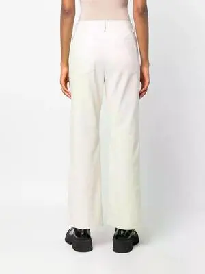 MSGM High-waisted Faux-leather Trousers