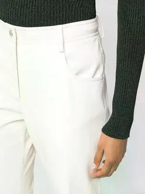 MSGM High-waisted Faux-leather Trousers