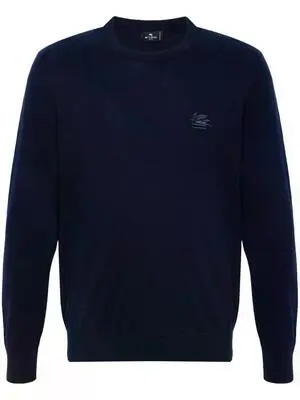 Etro Pegaso-motif Sweater - Blue