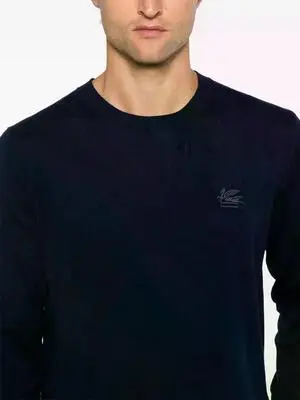 Etro Pegaso-motif Sweater - Blue