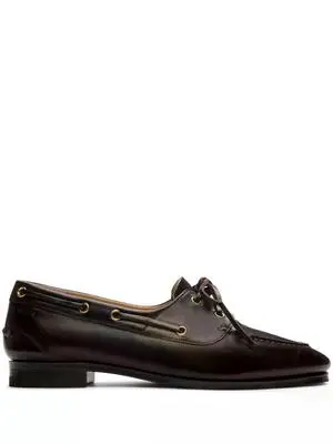 Bally Plume Leather Loafers - Brown