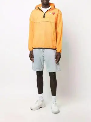 Play Comme Des Garcon X K-way Pullover Hooded Jacket - Orange