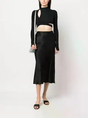MANURI Patricia Silk Flared Skirt