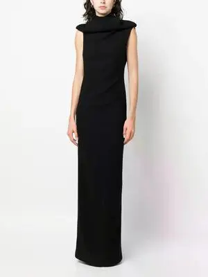 MONOT Hooded Open-back Maxi Dress
