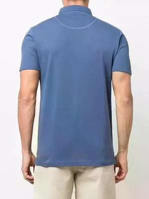 Sunspel Pocket Cotton Polo Shirt - Blue