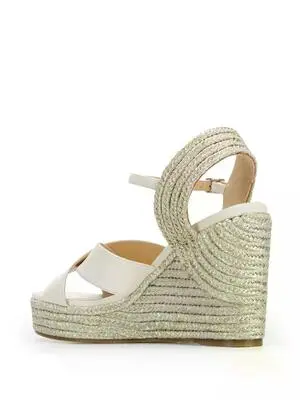 JIMMY CHOO Dellena 100 Platform Espadrilles - Neutrals
