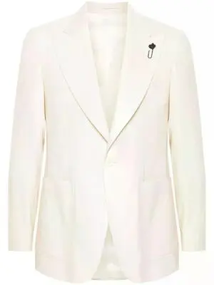 LARDINI Single-breasted Blazer - Neutrals