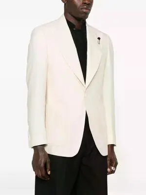 LARDINI Single-breasted Blazer - Neutrals